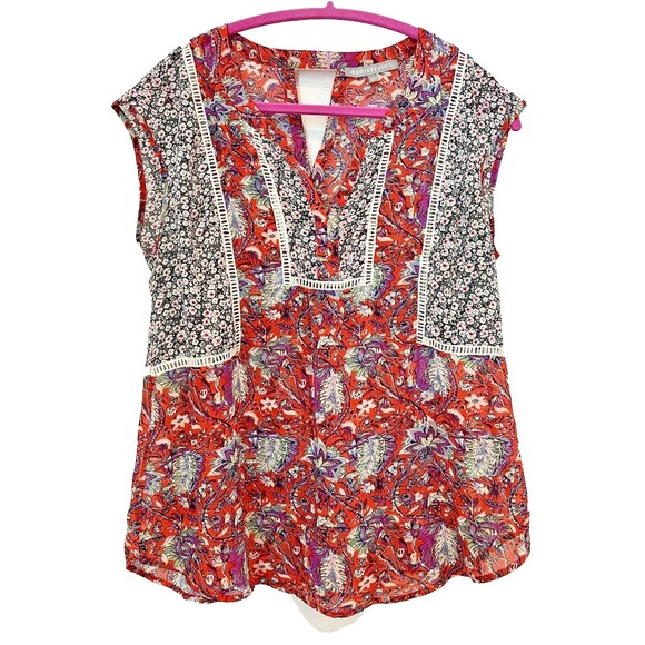 Daniel Rainn | Tops | Daniel Rainn Dr2 Womens Mixed Lattice Red Media ...
